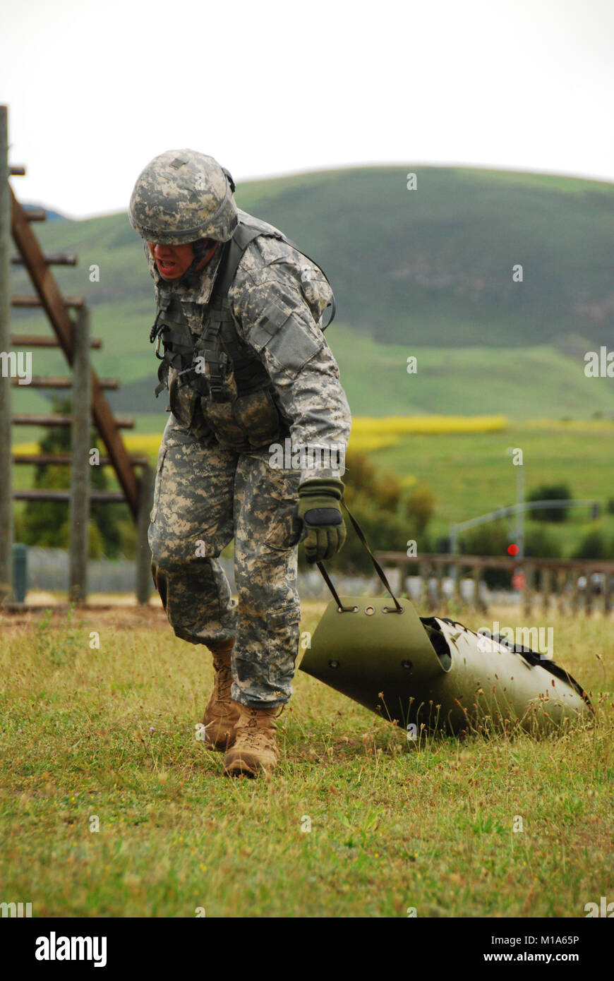Staff Sgt. Eugene Patton, Colorado Army National Guard, finishes the ...