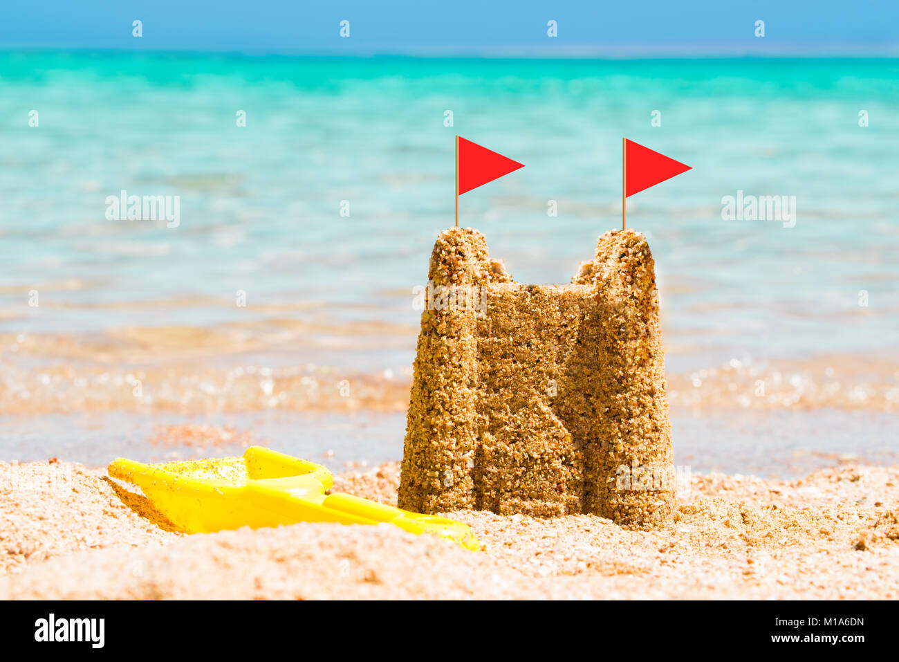 Sandcastle beach flag hi-res stock photography and images - Alamy