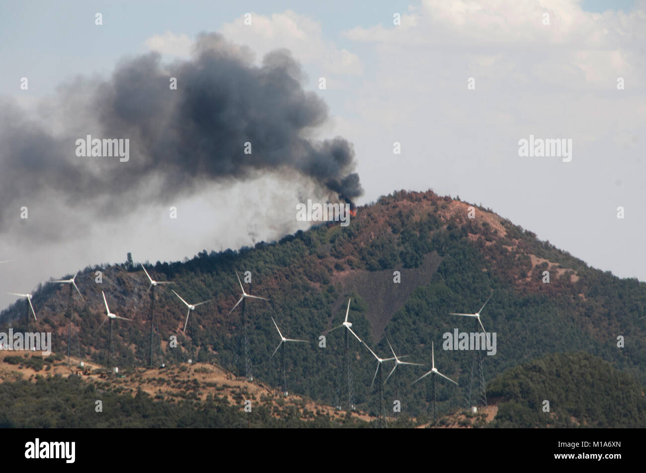 Joint Fire Fighting: Two HH-60G Pave Hawk helicopters from the 129th ...