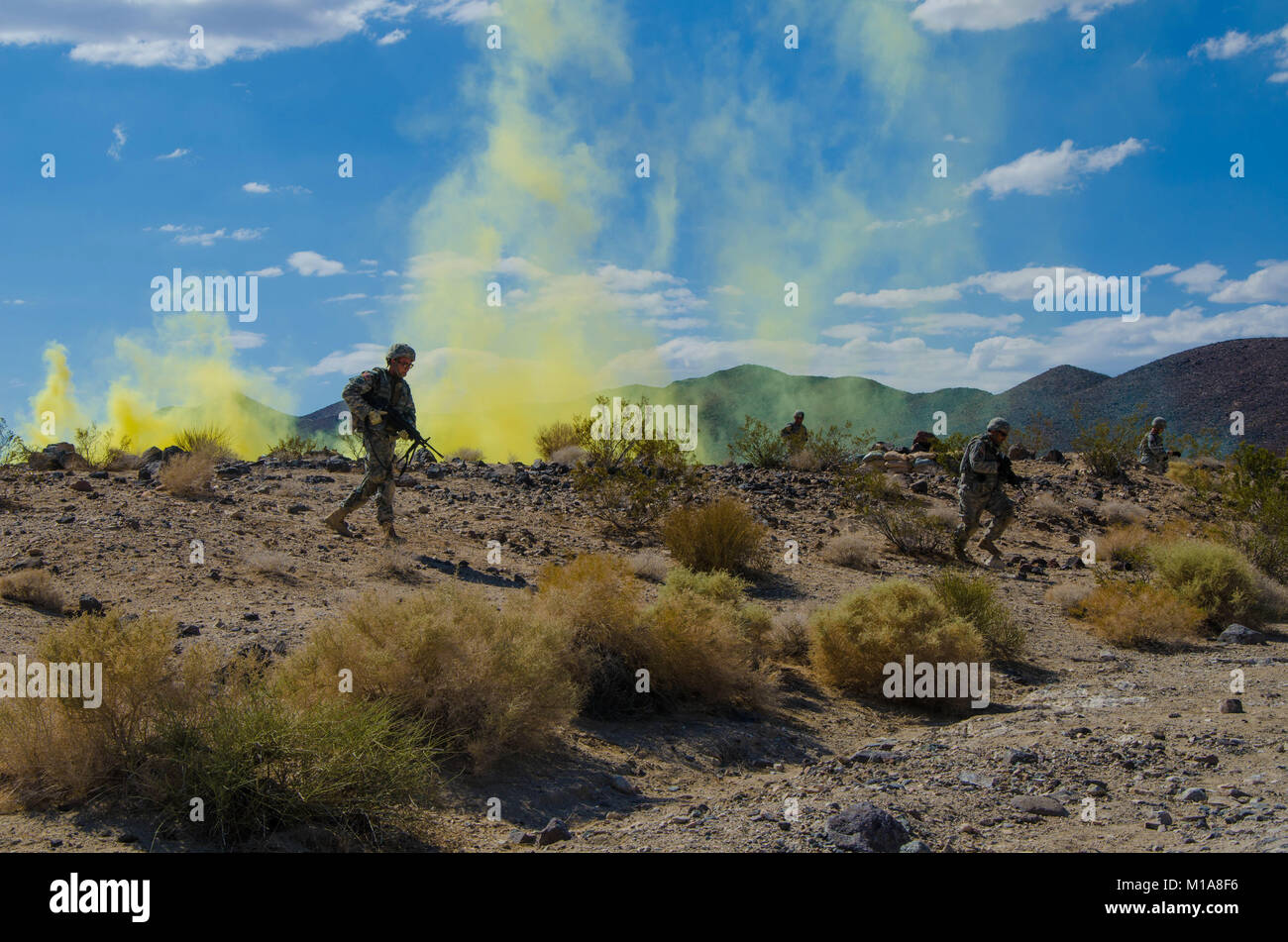 NTC FORT IRWIN - Soldiers with the 1st Battalion, 185th Armor Regiment ...