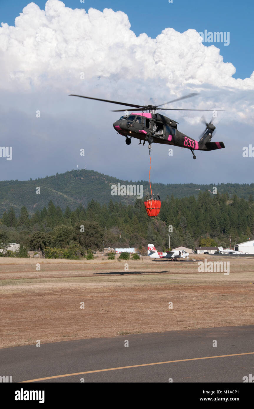Photo from the helibase at Columbia, Calif., to the action around ...