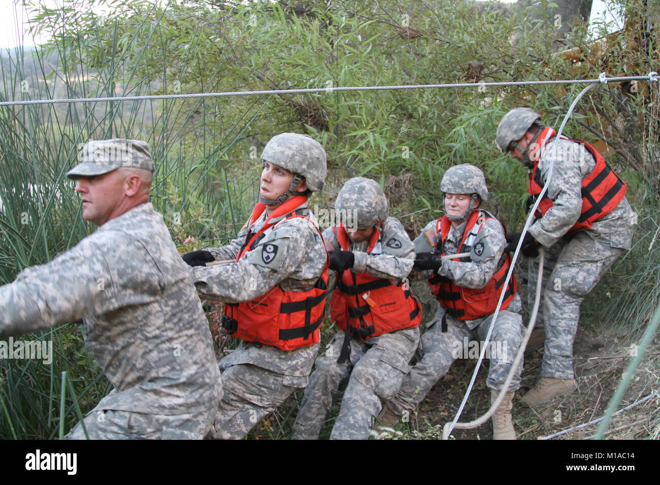 Members of the Redding-based 132nd Multirole Bridge Company (MRBC ...