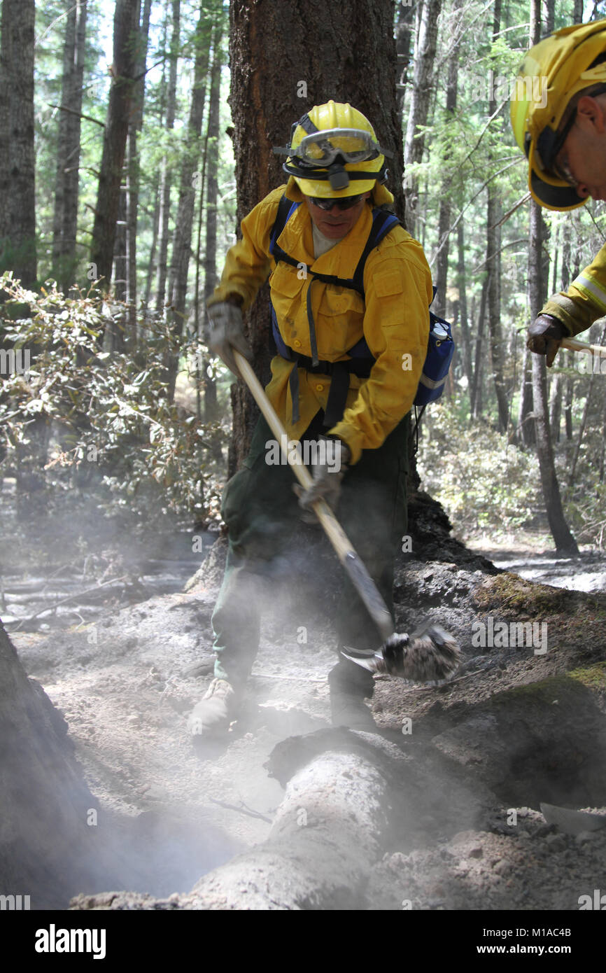 A member of Task Force Alpha, California Army National Guard, unearths ...