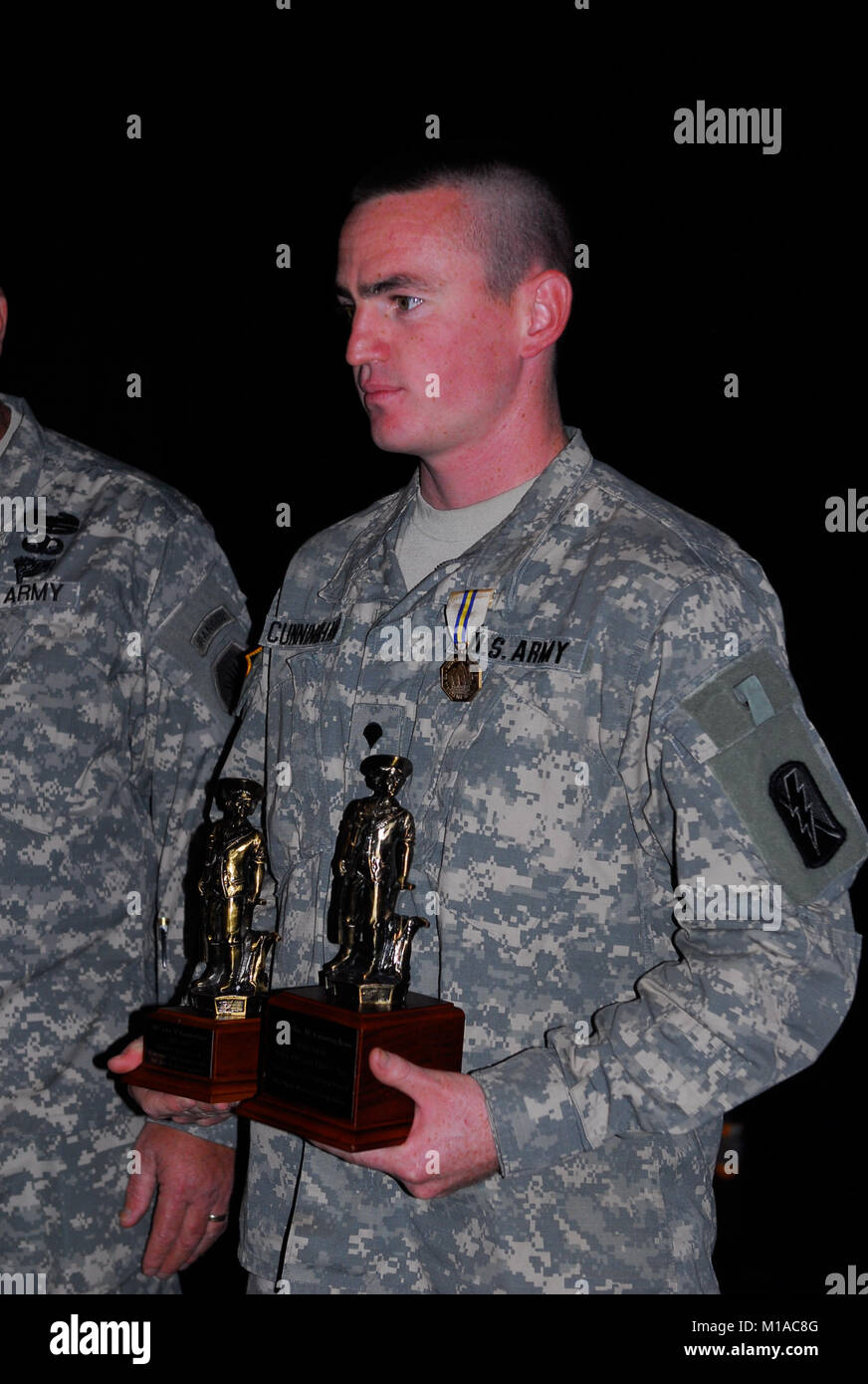 Spc. John Cunningham, a scout with B Troop, 1-18th Cavalry, 79th ...