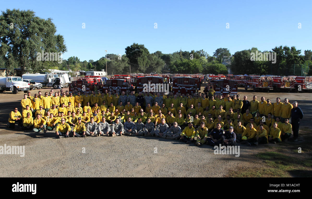 Task Force Charlie, California Army National Guard, group with CAL FIRE ...