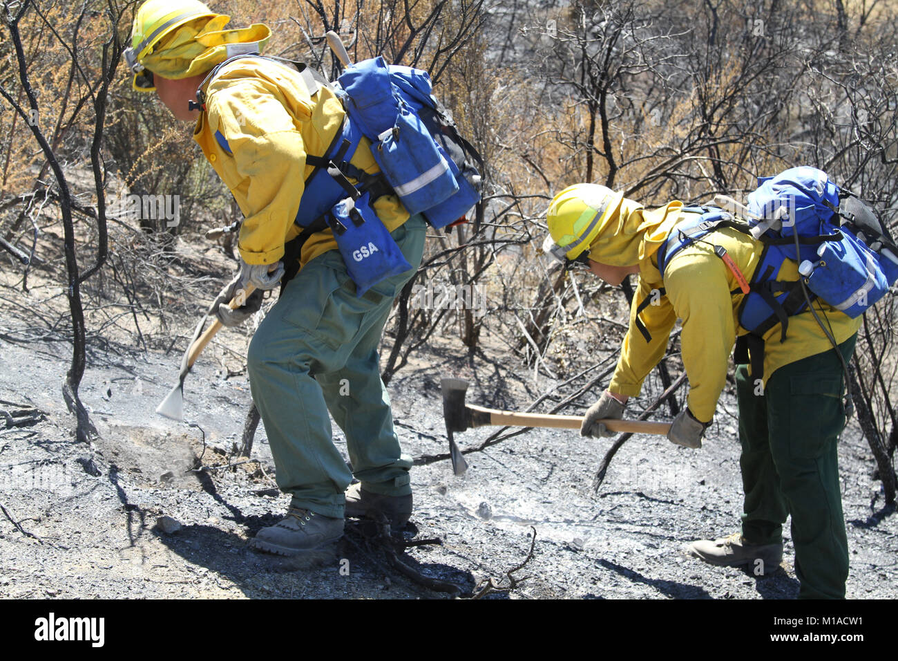 Team members from Crew 09, Task Force Charlie, California Army National ...