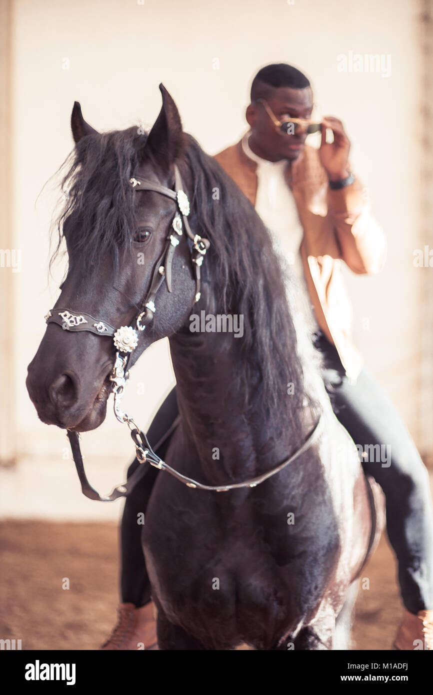 Recreation man male equine country hi-res stock photography and images ...