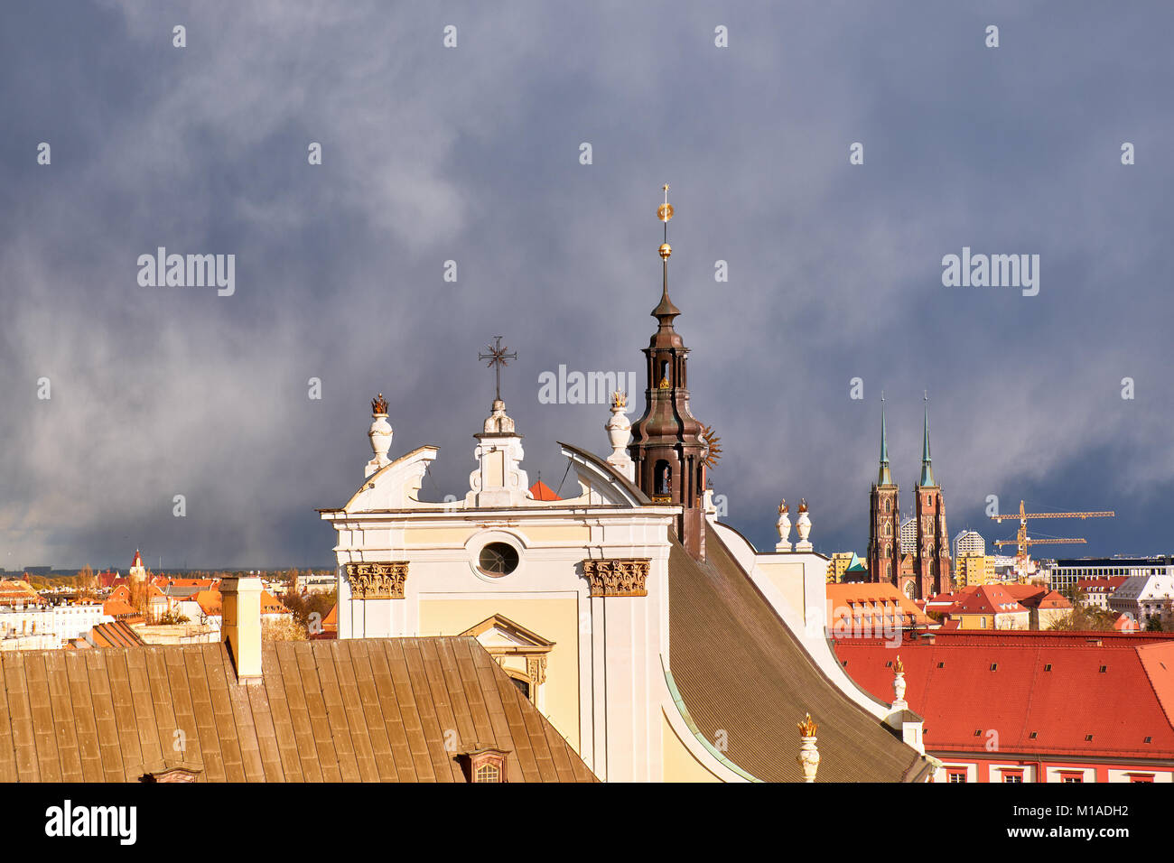 Bird view from the mathematical tower in historical University of ...
