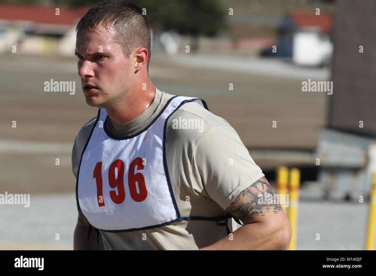 Sgt. John Rotner, 1st Battalion, 18th Cavalry Regiment, sweats out the ...