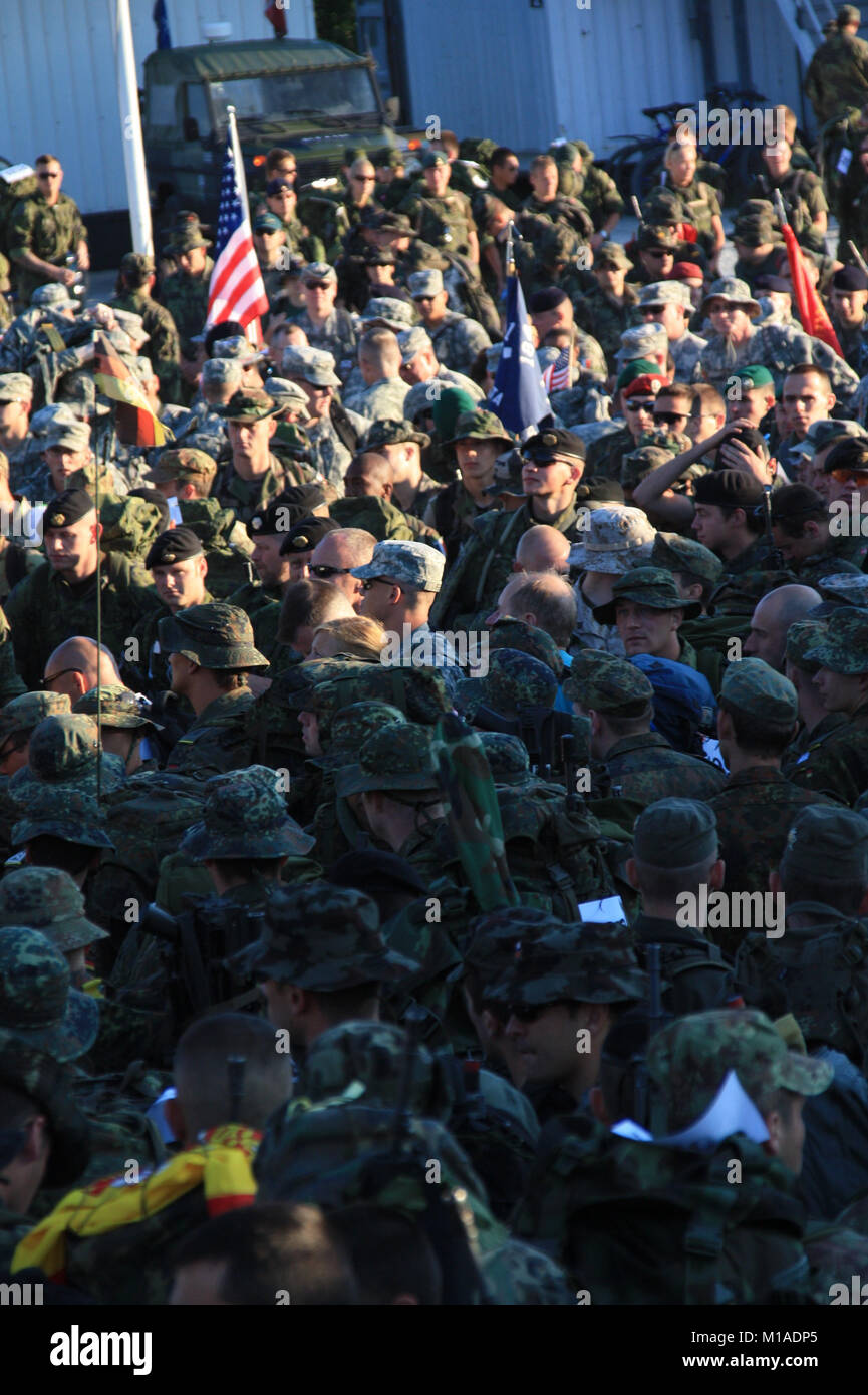 090614-A-4563S-002 Soldiers from more than 15 nations stand together ...