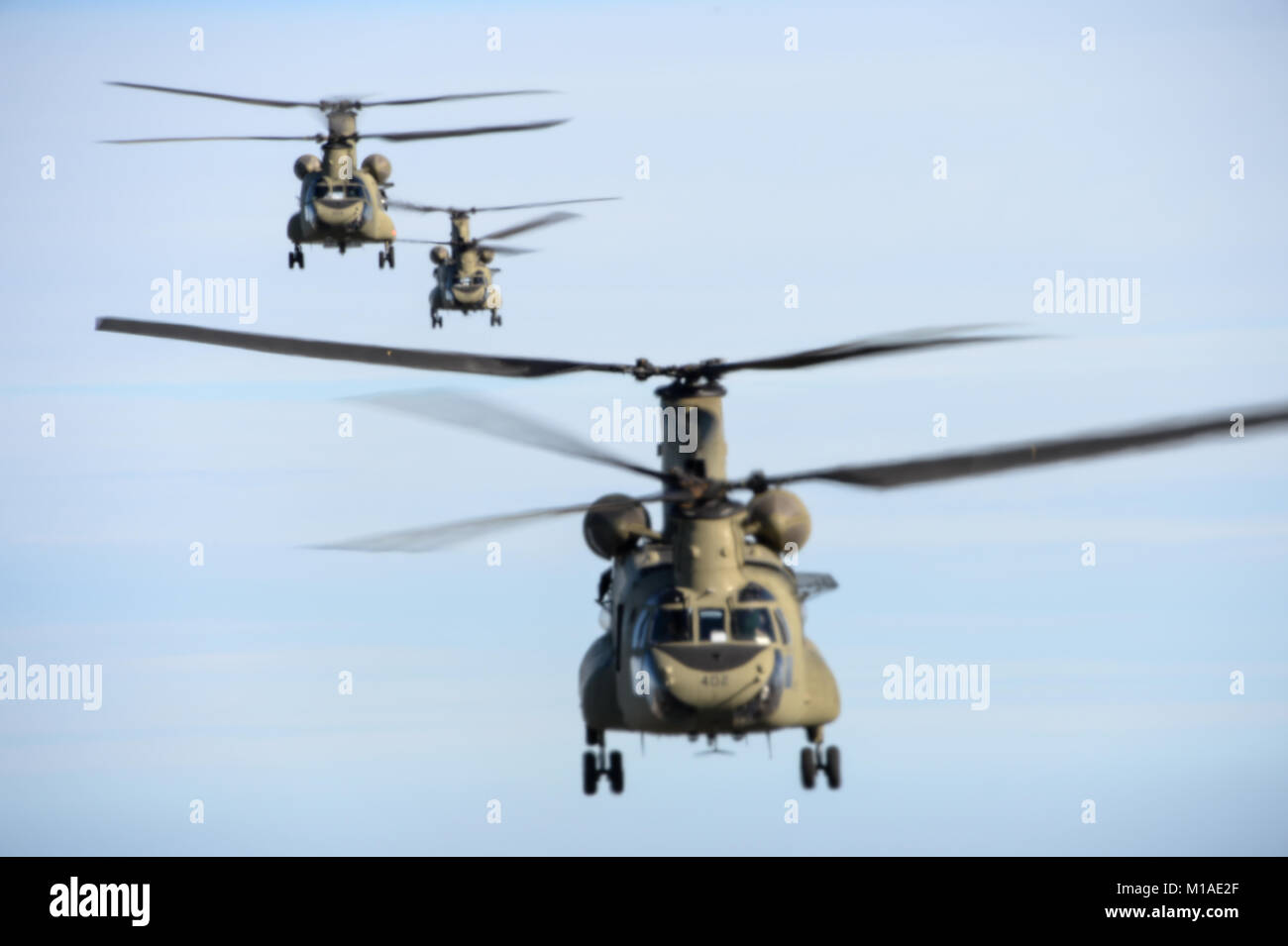 Four California Army National Guard CH-47 Chinook crews based out of ...