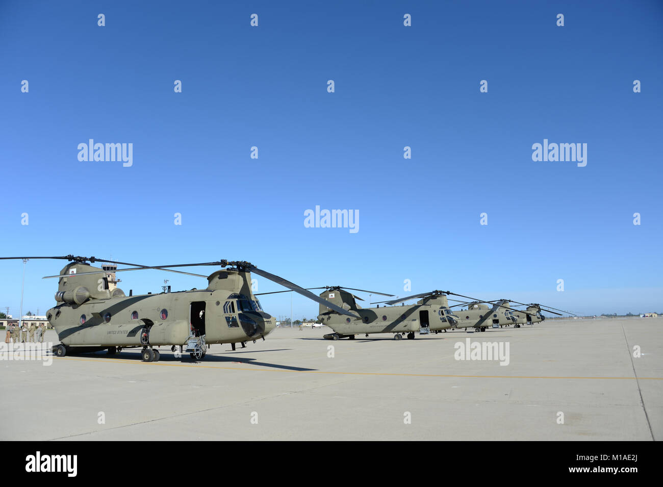 Four California Army National Guard CH-47 Chinook crews based out of ...