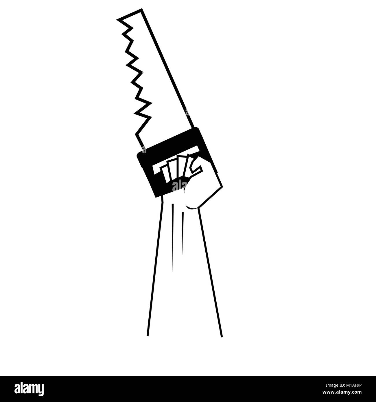 Hacksaw icon hand saw Black and White Stock Photos & Images - Alamy