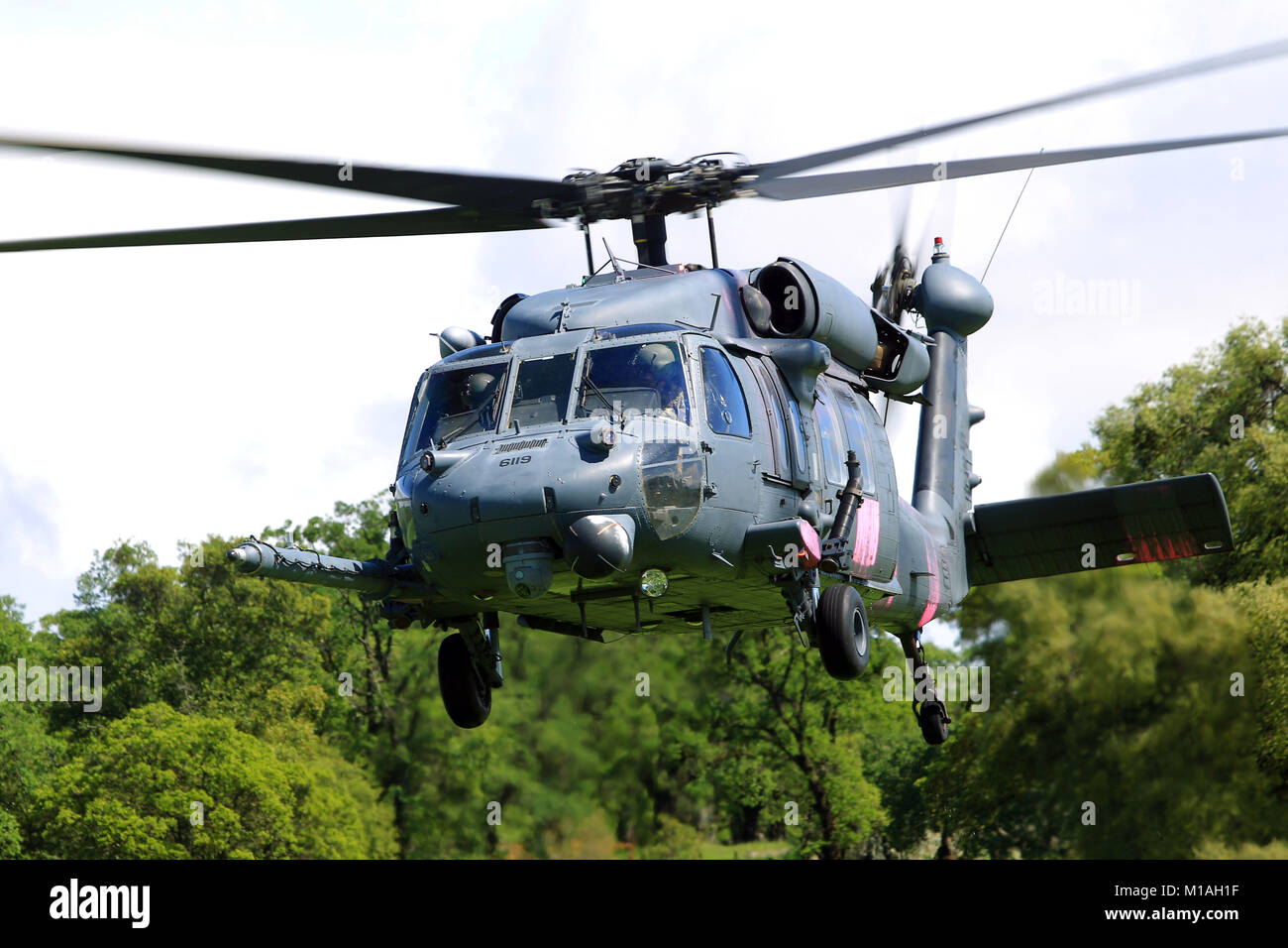 An HH-60G Pave Hawk helicopter from the 129th Rescue Squadron from ...
