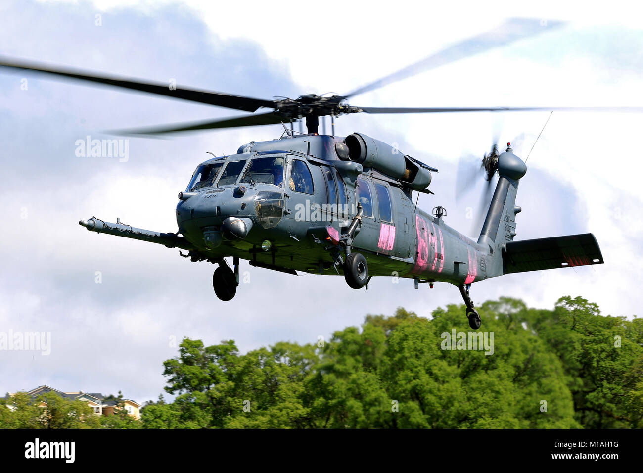 An HH-60G Pave Hawk helicopter from the 129th Rescue Squadron from ...