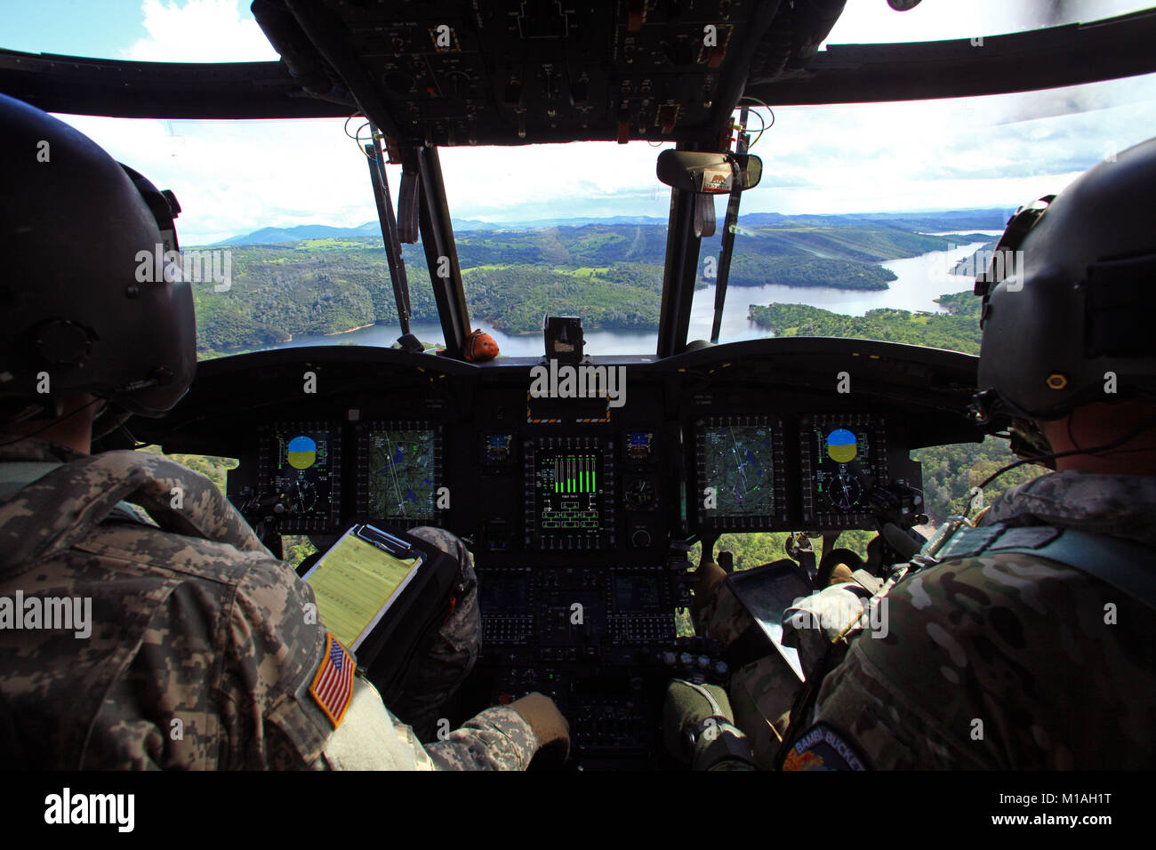 CH-47F Chinook pilots Chief Warrant Officer 2 Craig Hannon (left) and ...