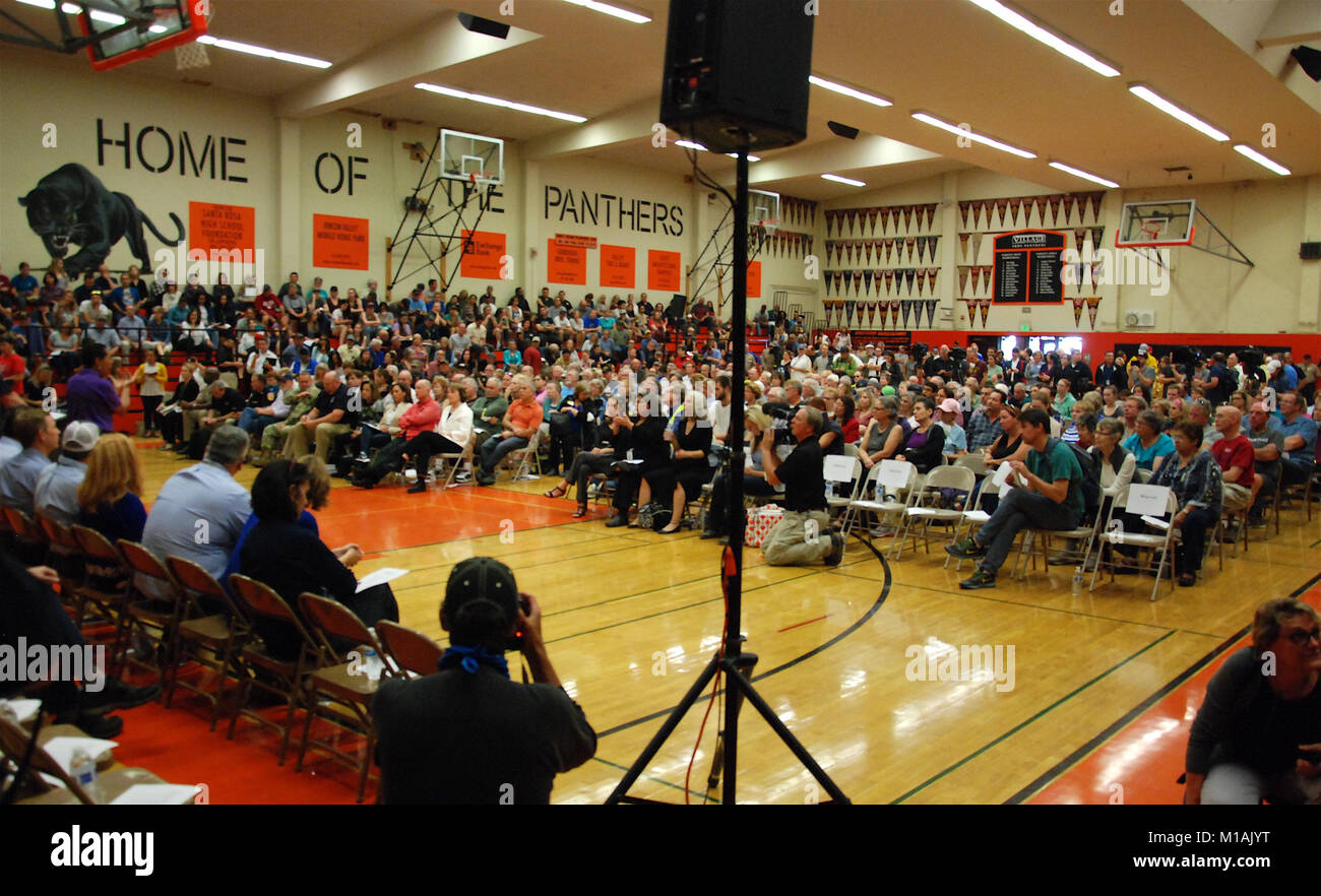 The Santa Rosa High School gymnasium was packed with local resident on ...