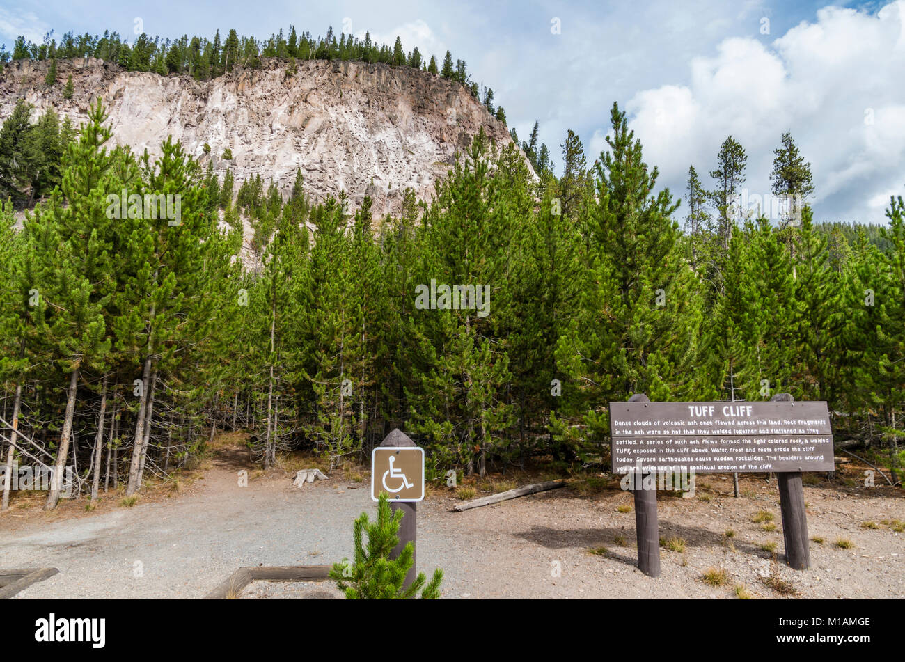 The Tuff Cliff was formed by flows of volcanic ash and later erosion ...