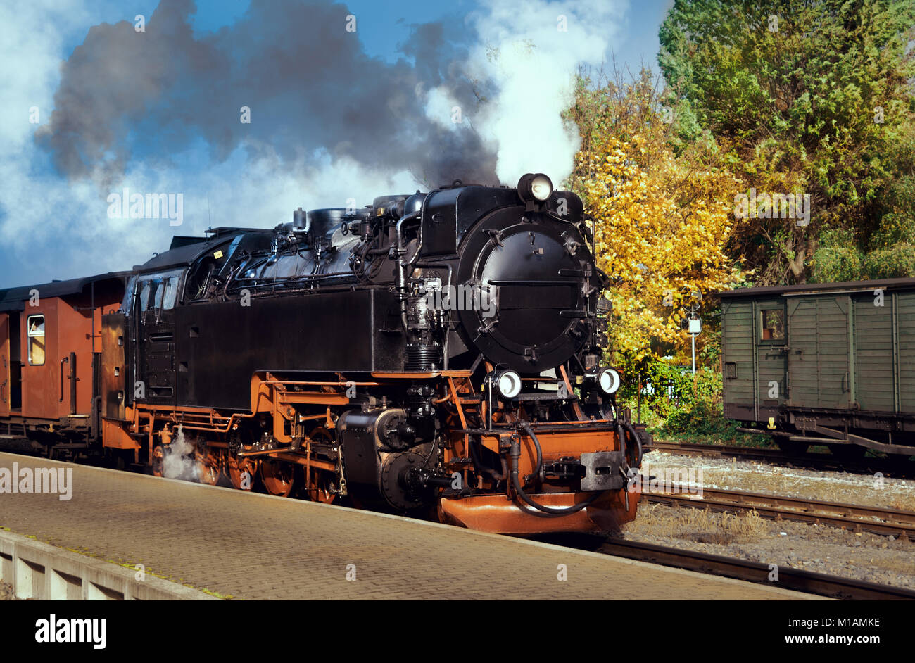 Steam train locomotive stopped hi-res stock photography and images - Alamy