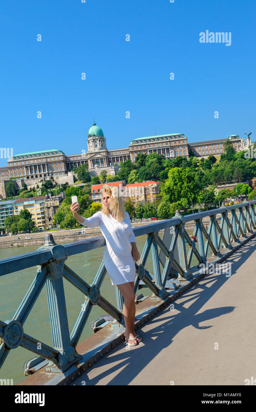 Female tourist on famous szechenyi hi-res stock photography and images ...