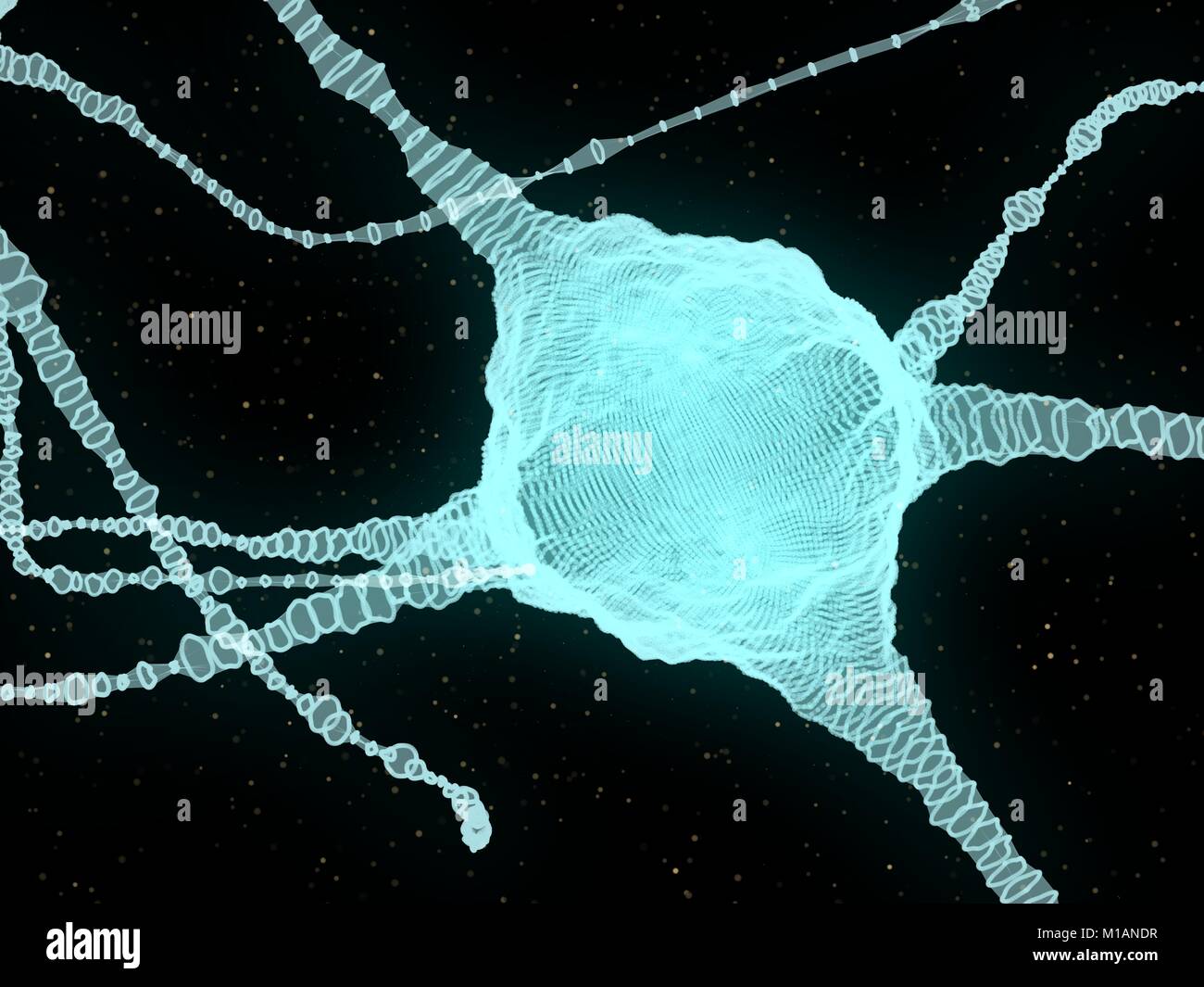 Abstract Illustration of Neurons In The Head Brain Stock Photo - Alamy