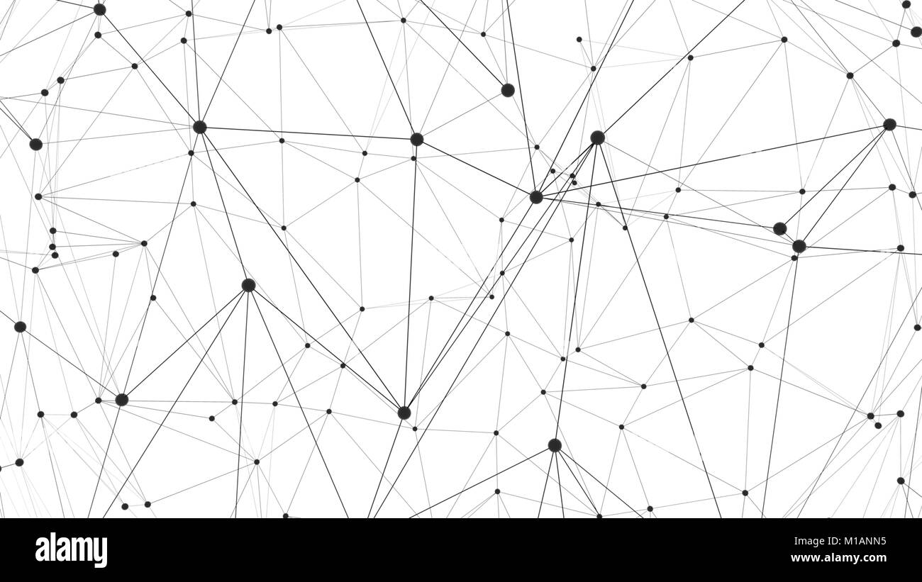 Global network connections with points and lines Stock Photo - Alamy