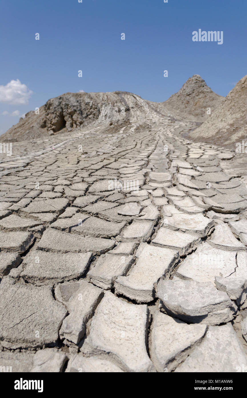 Mud Volcanoes at Gobustan, Azerbaijan, UNESCO world heritage site Stock ...