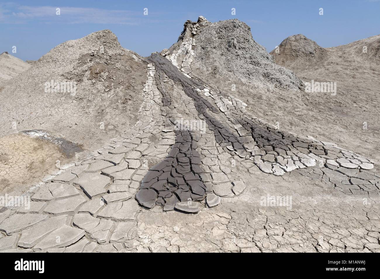 Mud Volcanoes at Gobustan, Azerbaijan, UNESCO world heritage site Stock ...