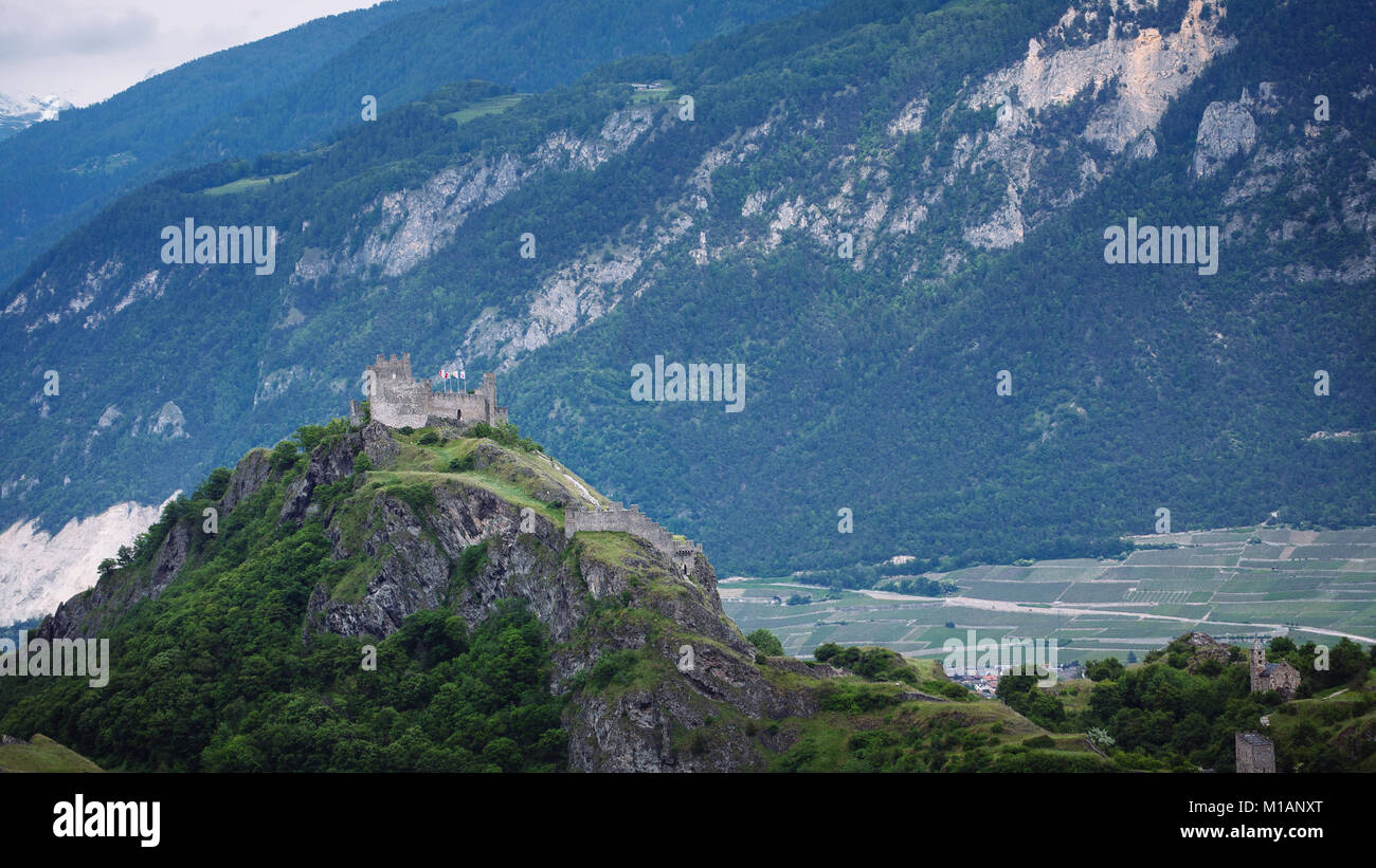 Tourbillon Castle in Sion, Switzerland Stock Photo - Alamy