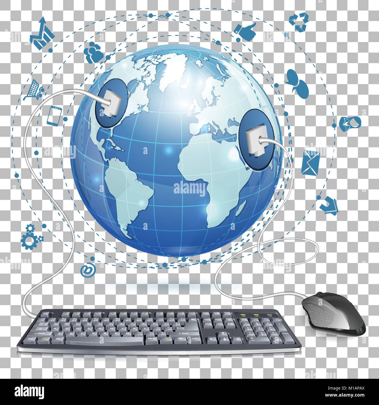 Media keyboard Stock Vector Images - Alamy