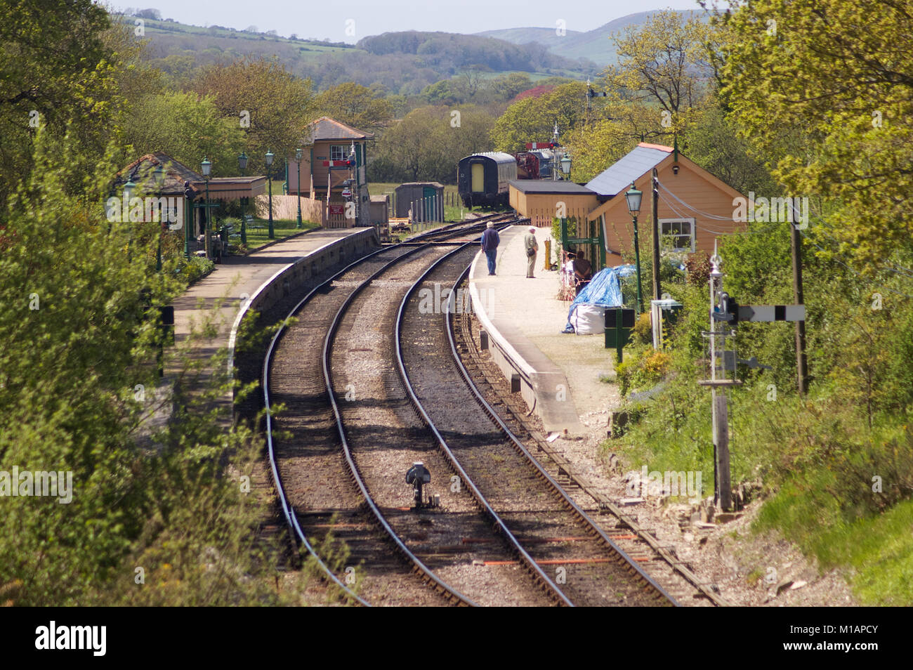 Harman's Cross station on the Swanage Heritage Railway in Dorset ...