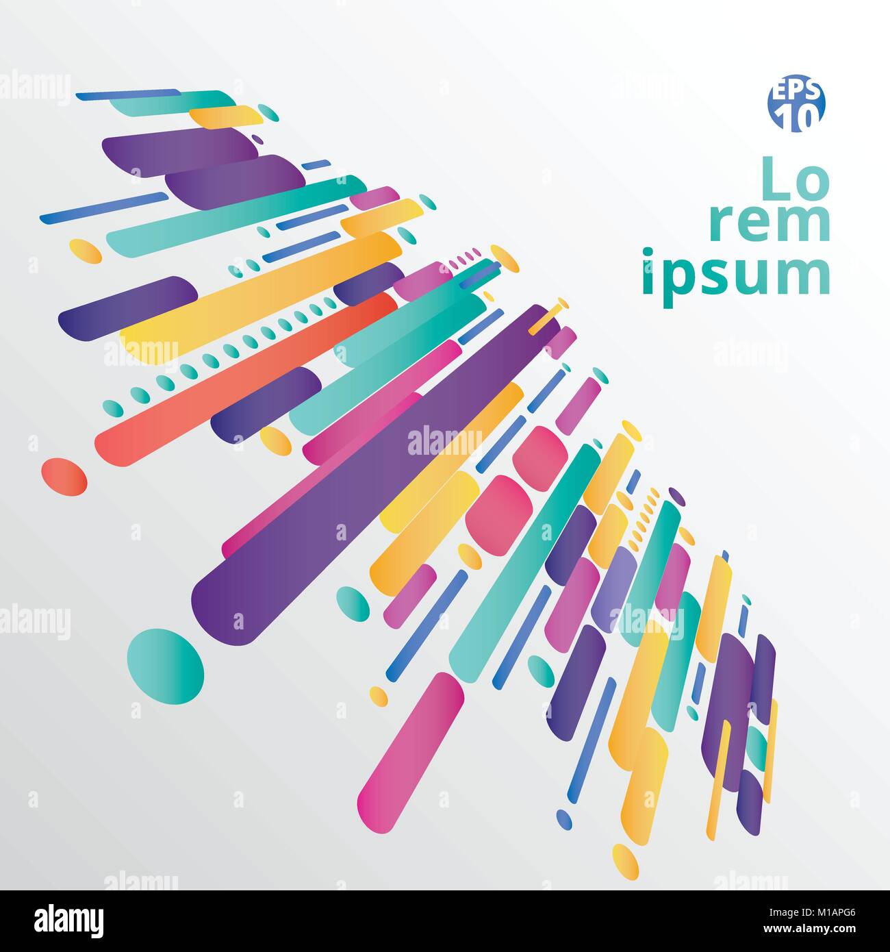 Abstraction Modern Style Composition Made Of Various Rounded Shapes In Colorful Elements Design