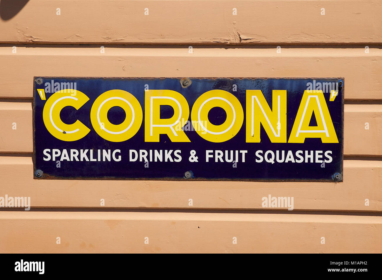 Vintage advertising board at a heritage railway in England Stock Photo ...