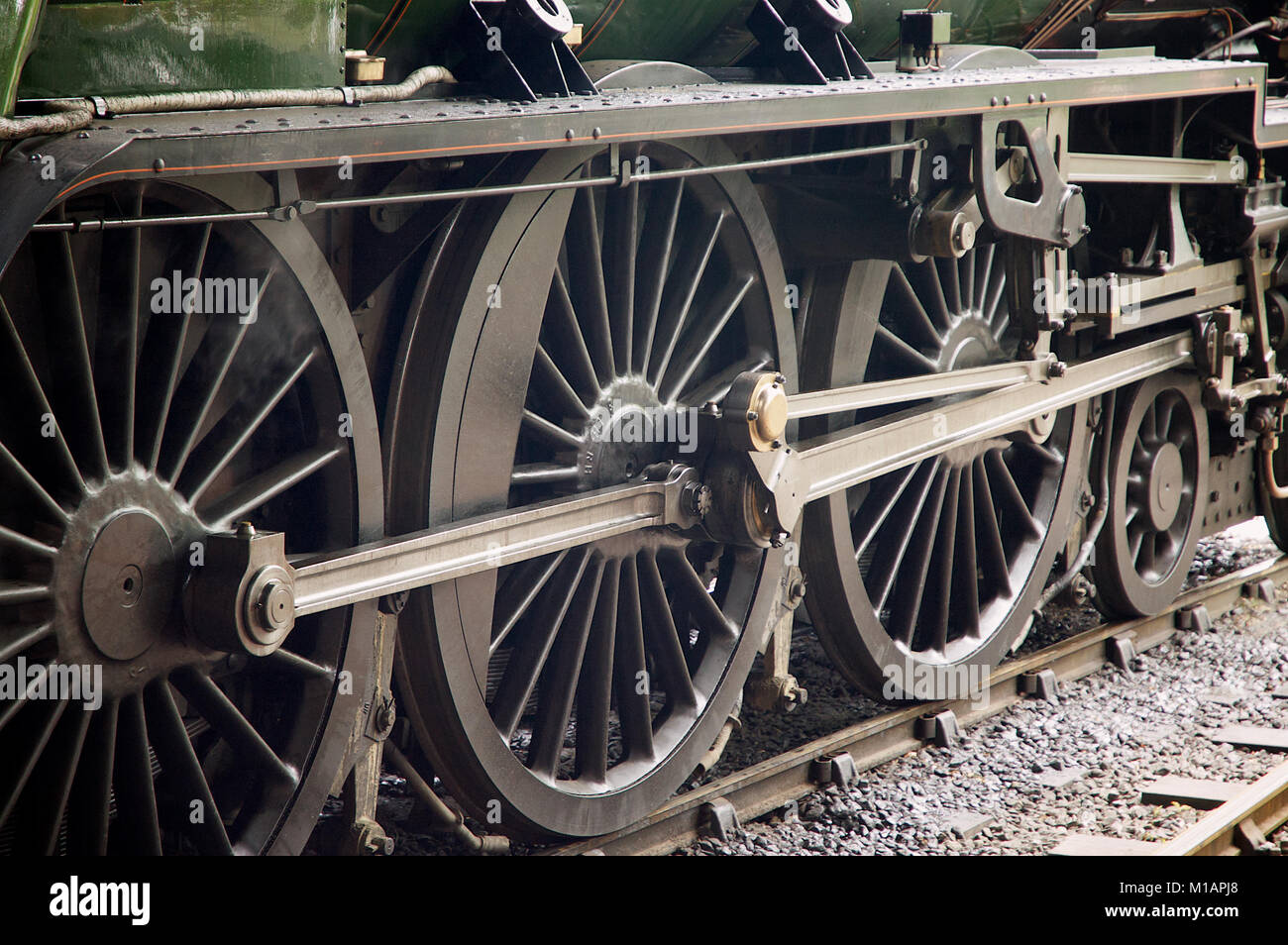 Detail of a steam locomotive Stock Photo - Alamy