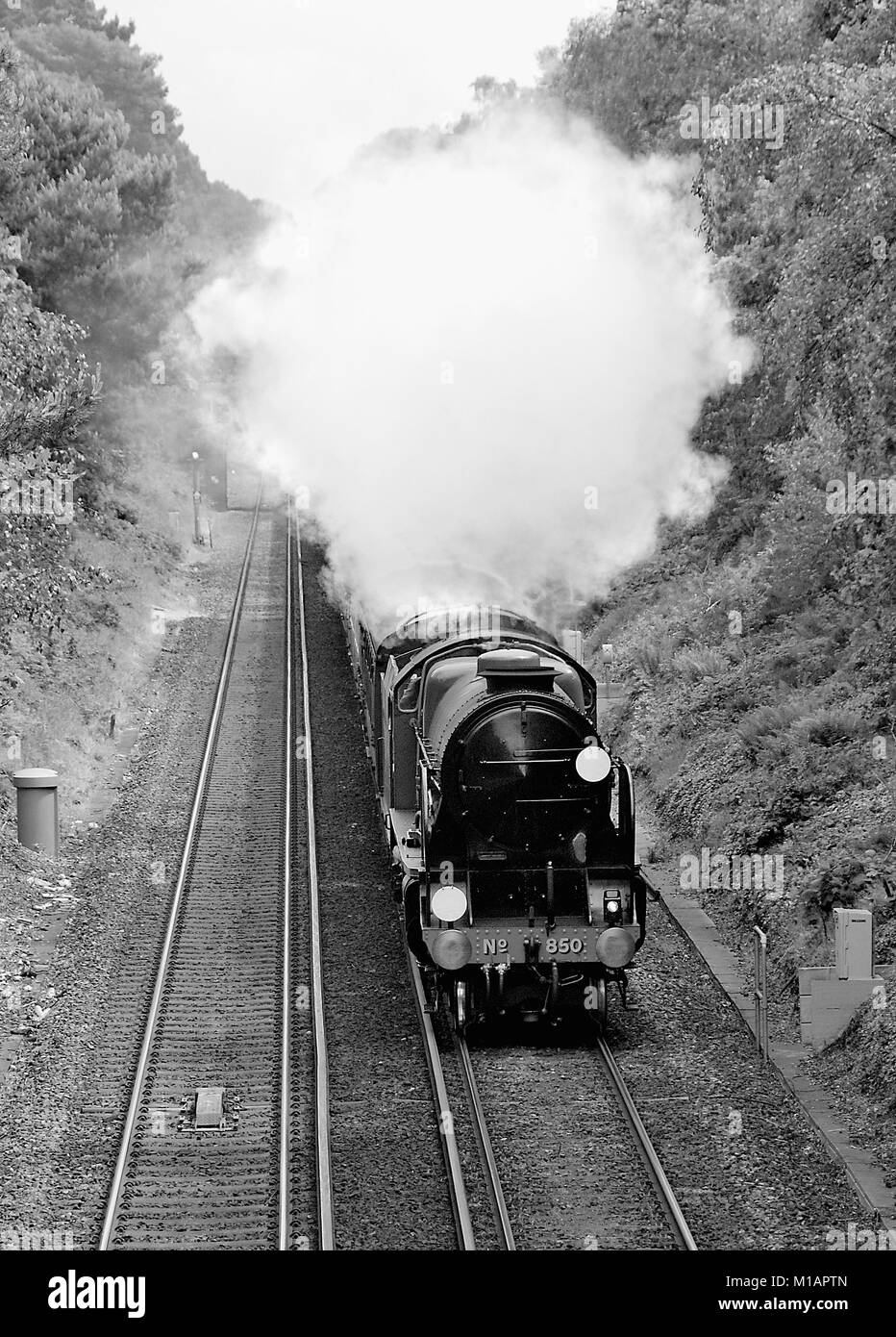 Lord Nelson steam locomotive on a passenger train Stock Photo - Alamy