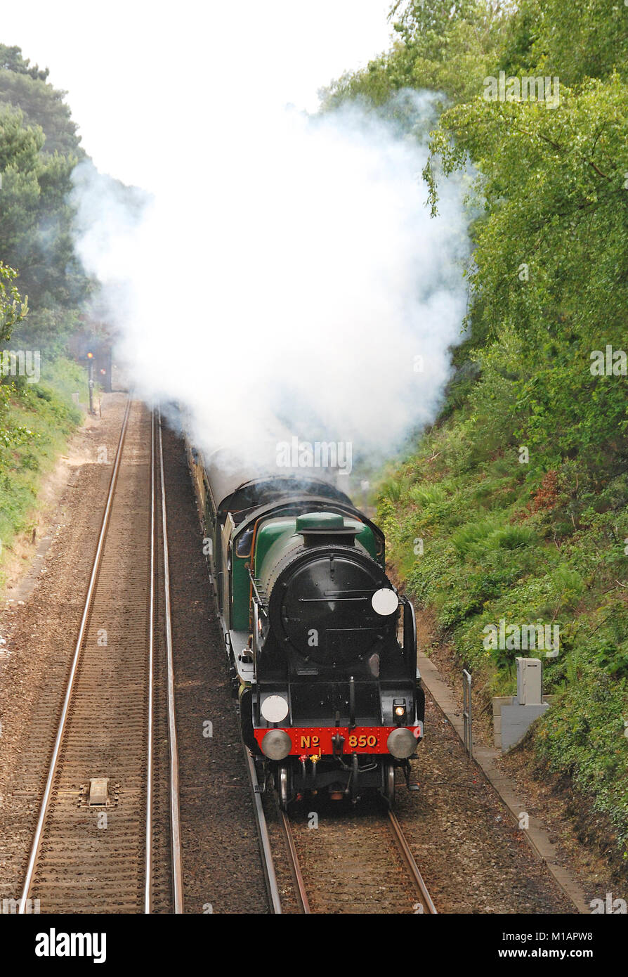 Lord Nelson steam locomotive on a passenger train Stock Photo - Alamy