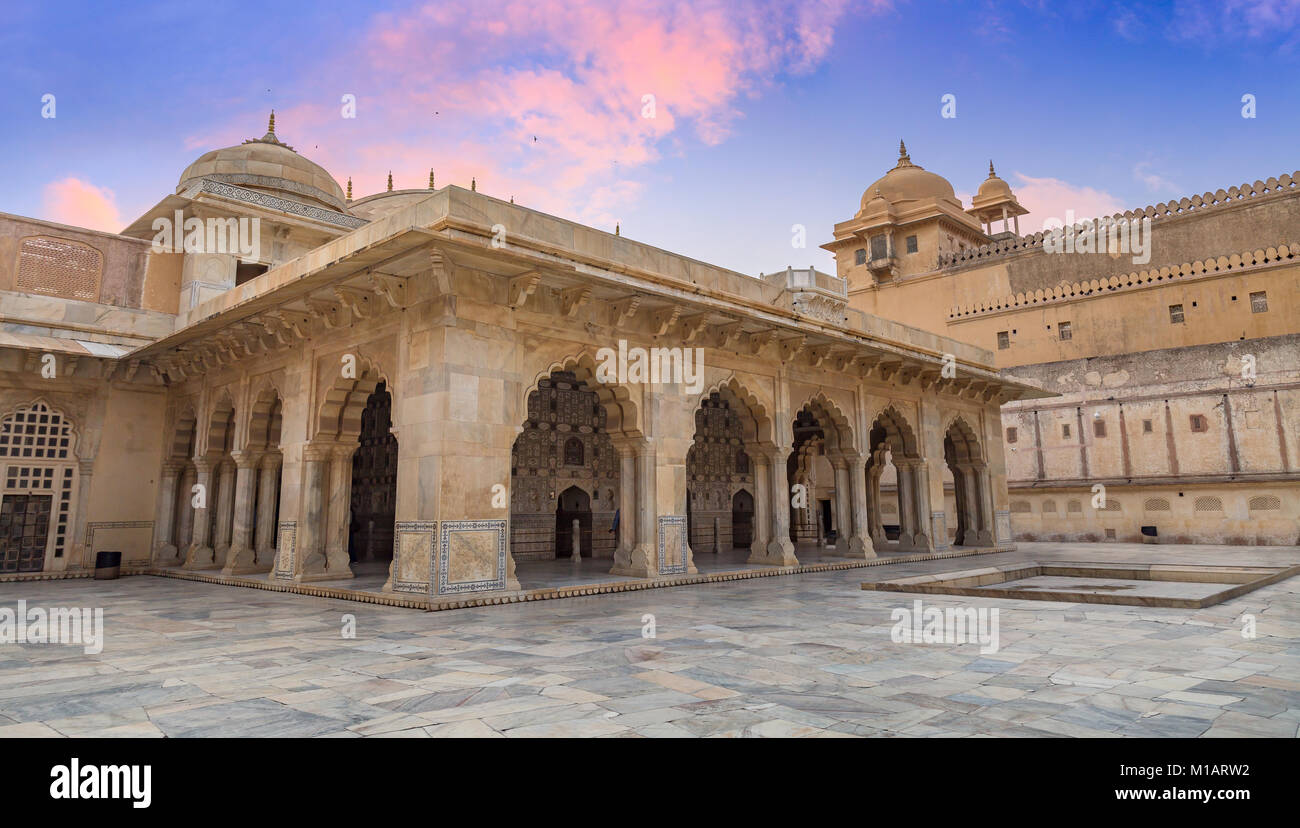 Amer Fort Jaipur architecture Sheesh Mahal with viewof royal palace ...