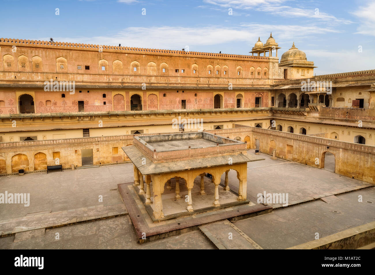 Amber Fort Jaipur open courtyard with ancient architectural structure ...