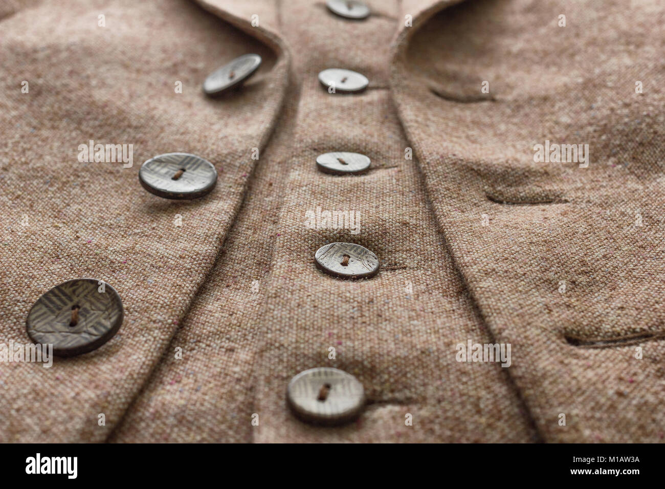 Tweed jacket with its details of buttons and accessories Stock Photo ...