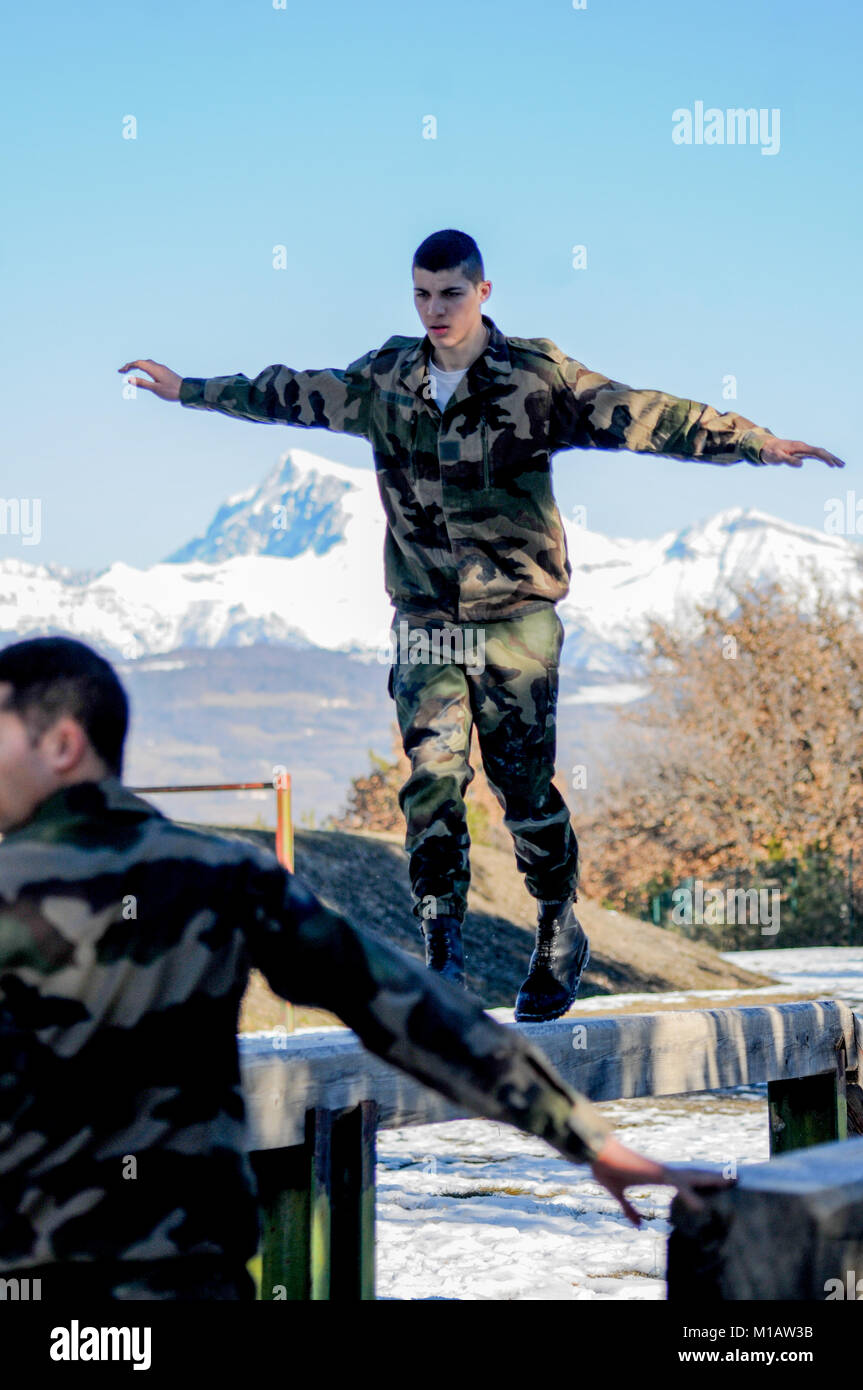 Young French Volunteers at CFIM (Iniatial Military Training Center) in ...