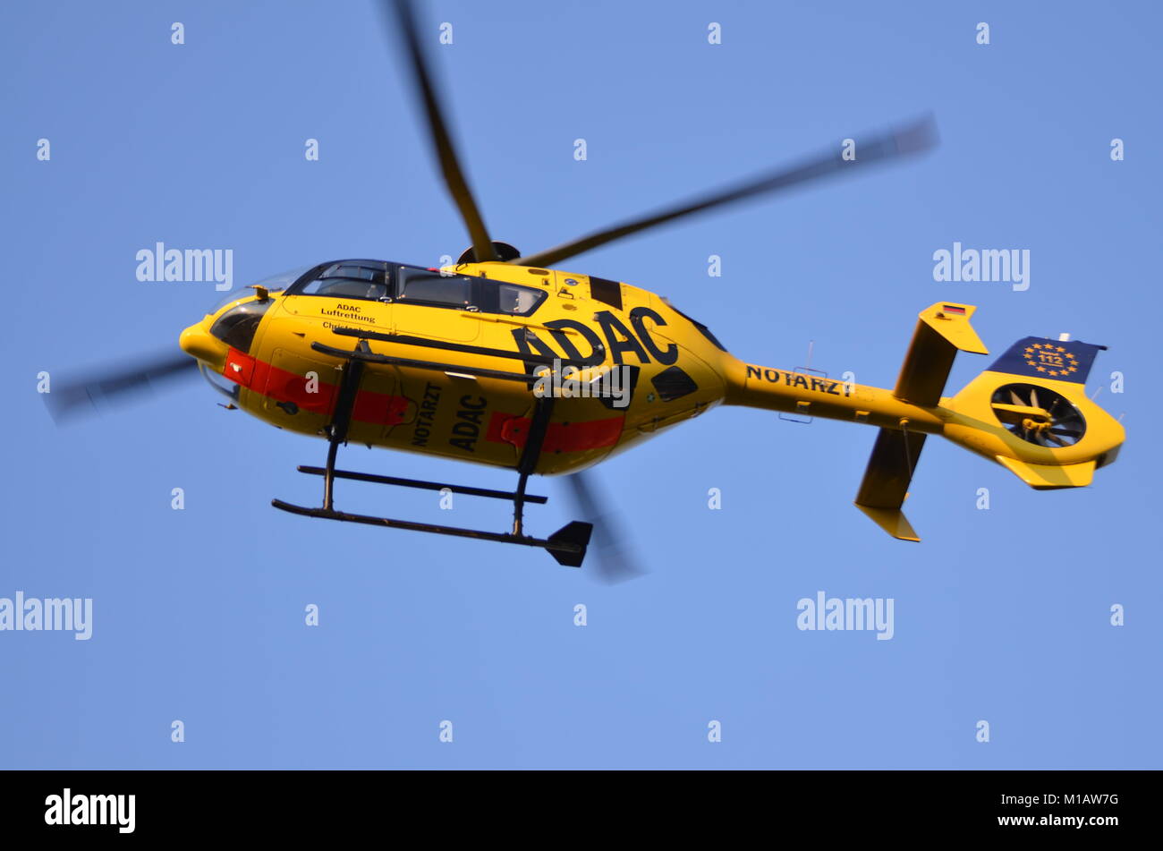 Berlin, Germany, September 1. 2016.; ADAC rescue helicopter at start ...