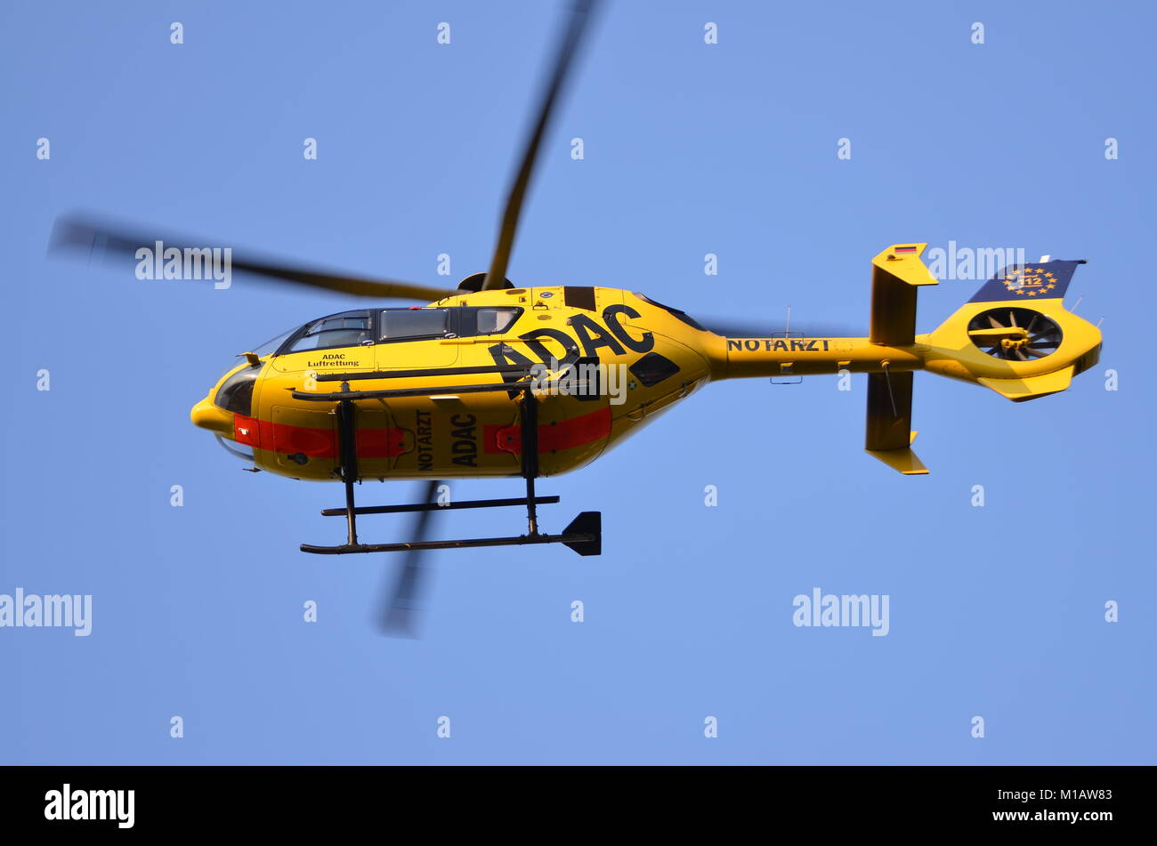 Berlin, Germany, September 1. 2016.; ADAC rescue helicopter at start ...