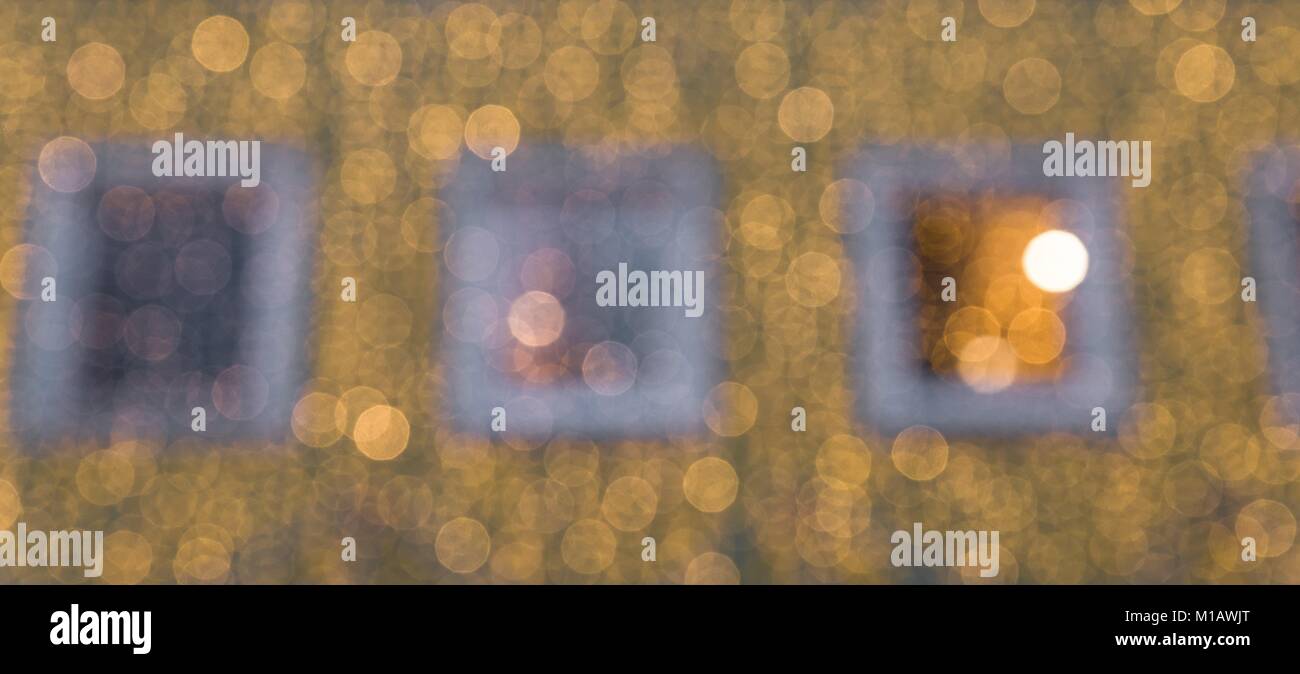 Golden festoon out of focus Stock Photo - Alamy