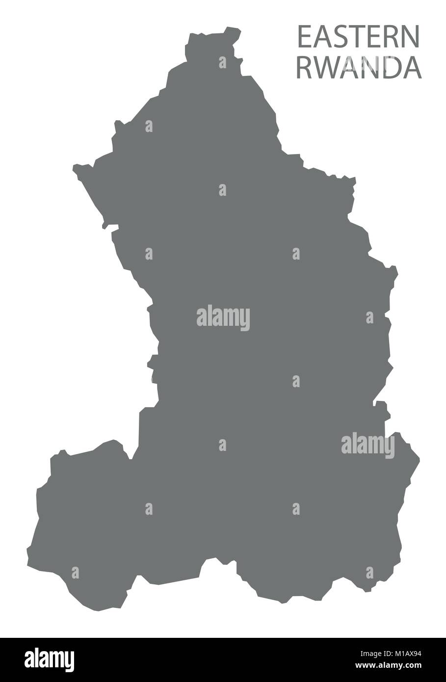 Eastern Rwanda map of Rwanda grey illustration silhouette shape Stock ...