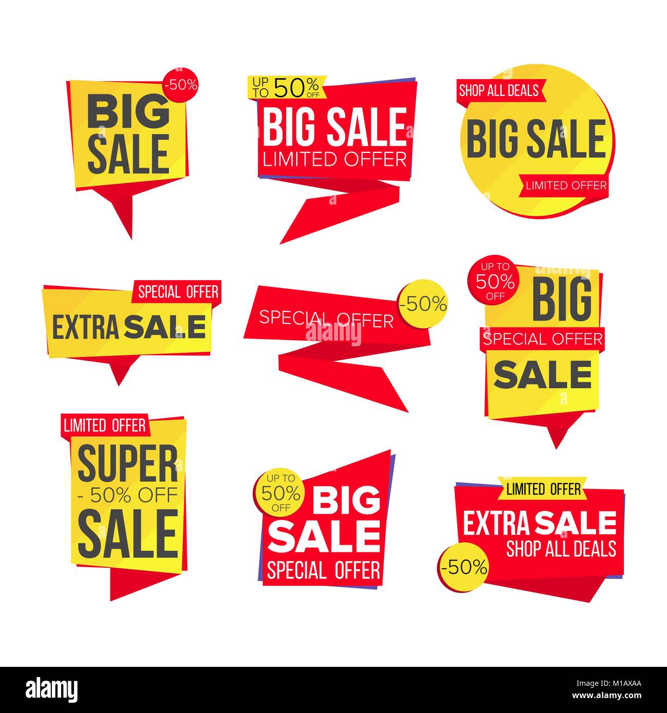 Sale Banner Set Vector. Discount Tag, Special Offer Banner. Special ...