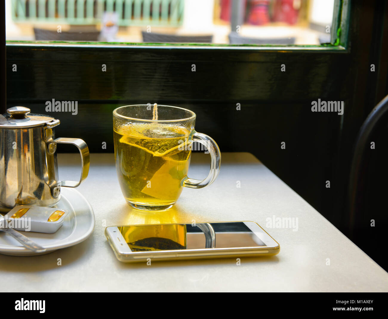 Cafe window glass hi-res stock photography and images - Alamy