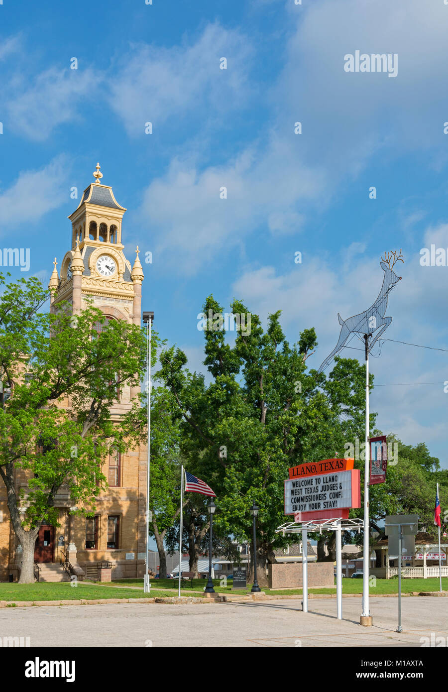 Texas, Hill Country, Llano County Courthouse built 1893 in the ...