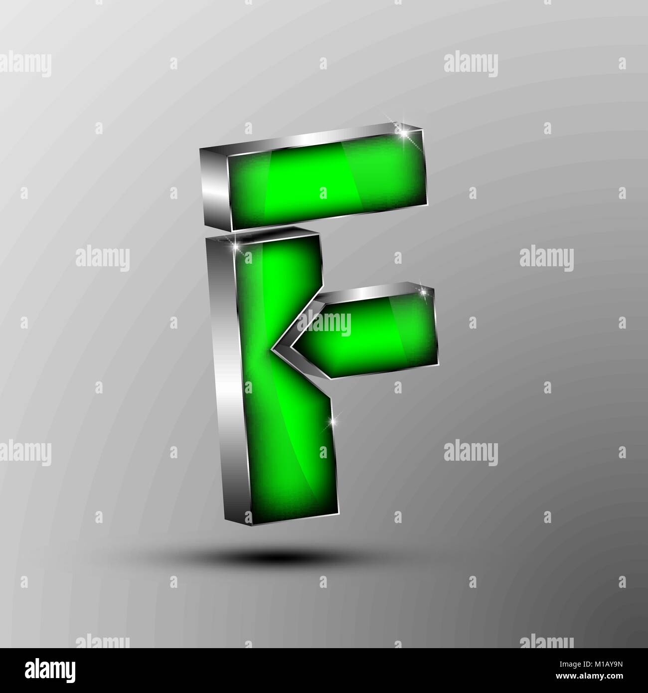 The vector 3d letter Stock Vector Image & Art - Alamy
