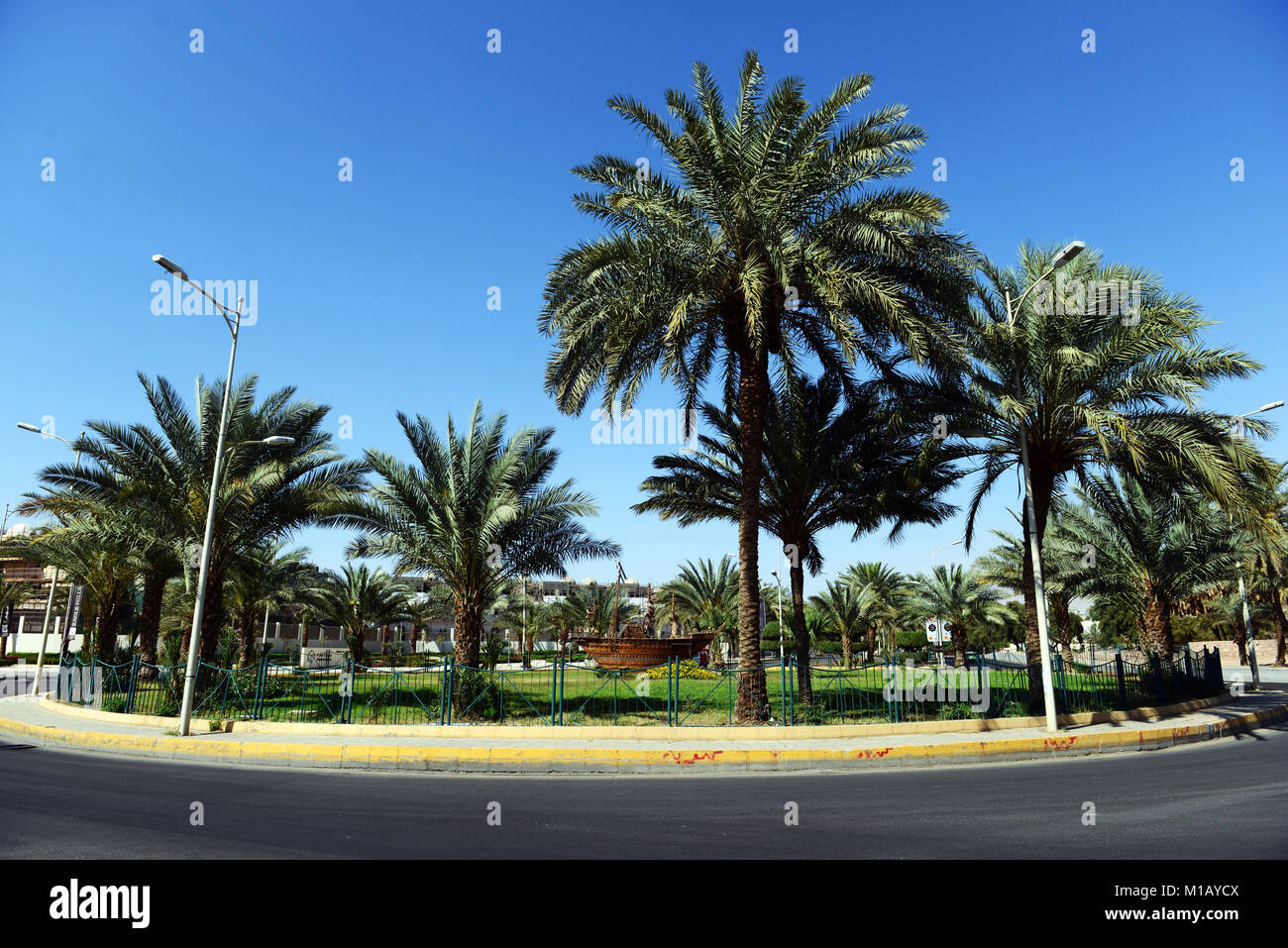 Beautiful gardens decorating the city of Aqaba, Jordan Stock Photo - Alamy