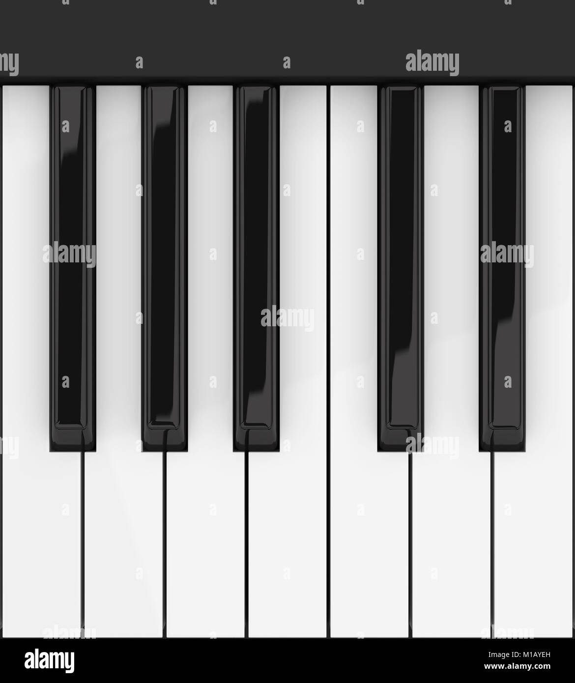Black and White Piano Keys Stock Photo - Alamy